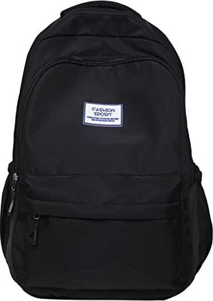 Generic Sac &agrave; dos &agrave; roulettes de couleur unie, grande capacit&eacute;, l&eacute;ger, pratique, sac &agrave; dos d&eacute;tudiant, sac &agrave; dos dhydratation pour le ski, Noir, taille unique