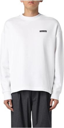 Calvin Klein Homme, Sweatshirts et sweats &agrave; capuche, Blanc, Taille: XL Felpa