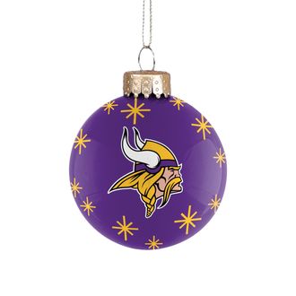 Foco NFL Minnesota Vikings Baumschmuck Glass Ball Glas Kugel Anh&auml;nger Ornament Weihnachtsbaum
