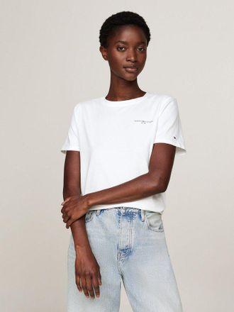 Tommy Hilfiger Rundhalsshirt 1985 REG MINI CORP LOGO C-NK SHORT SLEEVE mit Tommy Hilfiger Logoschriftzug und Bestickung