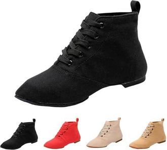 Generic Chaussures de jazz pour femme - En toile - Pour salle de bal - Chaussures de gymnastique modernes - Chaussures de danse plates - Pour lint&eacute;rieur et le