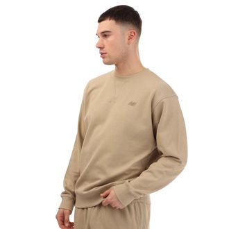New Balance Sweatshirt f&uuml;r Herren, Rundhalsausschnitt, Sweatshirt-Stoff (Steinfarben)