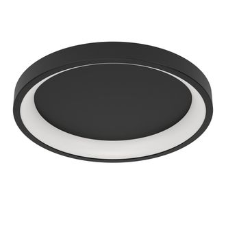 Eglo connect.z Smart-Home LED Deckenleuchte Loretello-Z, Deckenlampe dimmbar, ZigBee, Matter, App und Sprachsteuerung Alexa, warmwei&szlig;-kaltwei&szlig;, RGB, schwar