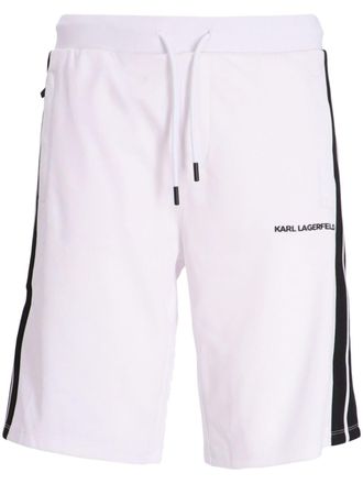 Karl Lagerfeld Shorts mit Kordelzug - Wei&szlig;