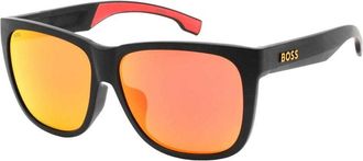 HUGO BOSS Mehrschichtige Linse-Sonnenbrille (Schwarz/Orange)