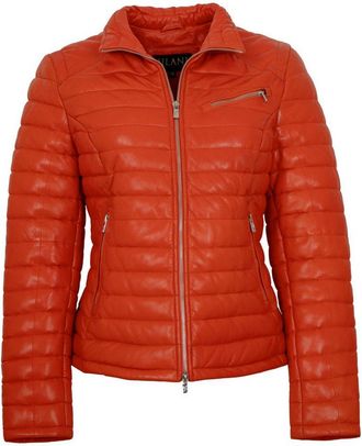 Jilani Lederjacke Kova Jilani Collection - Damen Lederjacke Steppjacke Lammnappa tomato