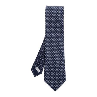 Ferragamo Homme, Accessoires, Bleu, Taille: ONE Size Cravate en soie Orazio