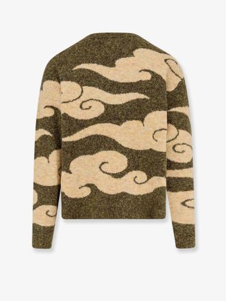 Woodbird Mens Cardigan Cloud Green Acrylic Sweater
