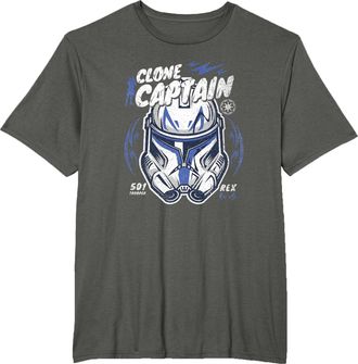 Star Wars The Clone Wars Clone Captain Rex Helmet T-Shirt