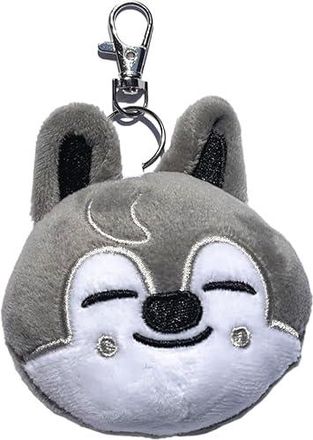 Generic Sk-zoo Porte-cl&eacute;s en peluche 7 x 9 cm, s&eacute;rie petits animaux, pendentif porte-cl&eacute;s, E, 1