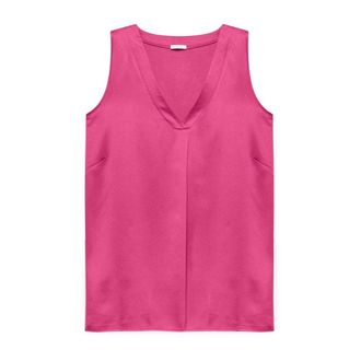 Fiorella Rubino Femme, Tops, Rose, Taille: 44 FR Top devant satiné et dos en jersey