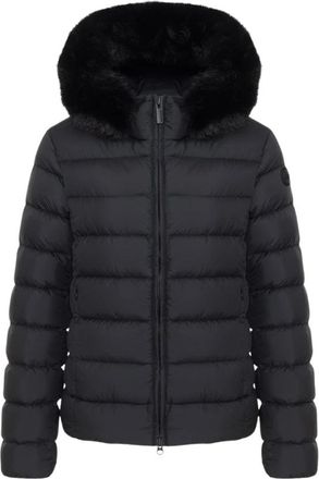 Colmar Matte Daunenjacke mit Kunstfell - - Sport - Damen - Schwarzk - XS