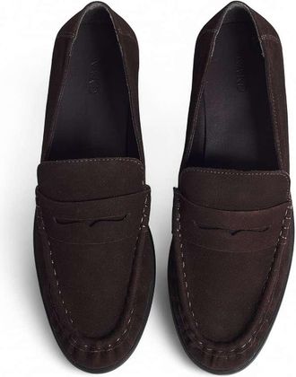 NA-KD mocassins en daim souple marron fonc&eacute;