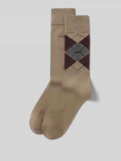 HUGO BOSS Socken aus Baumwoll-Mix im 2er-Pack Modell ARGYLE