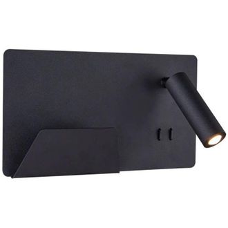 SLV Liseuses somnila spot applique int. liseuse gauche noir led 13W 3000K avec port usb 1003455