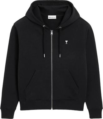 Ami Homme, Sweatshirts et sweats &agrave; capuche, Noir, Taille: S Zip-throughs