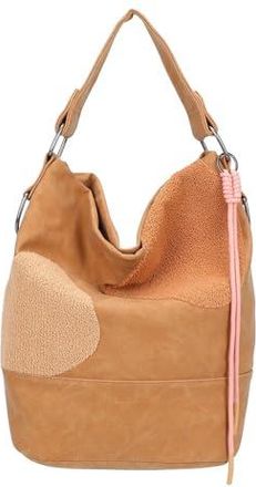 Fritzi Aus Preußen Fritzi aus Preußen sac à épaule Olga Limited Happy Flocked Heritage Soft Chestnut Hobo Bag Brown marron clair