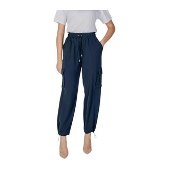Liu Jo Blaue Cargo Hose mit Seitentaschen - - Trousers - Damen - Blau - L