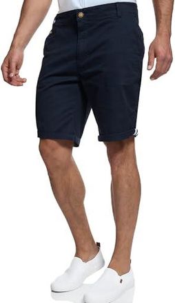Indicode Hommes Creel Chino Shorts | Pantalon Court Chino &agrave; 5 Poches Navy 3XL