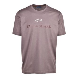 Paul & Shark Cotton T-shirt - - Tops - Herren - Braun - M