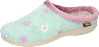 Manitu Home Damen 320078-71 Hausschuh, Hellgrün, 39 EU