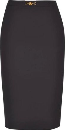 Elisabetta Franchi Femme, Jupes, Noir, Taille: 40 FR Jupe crayon midi taille haute