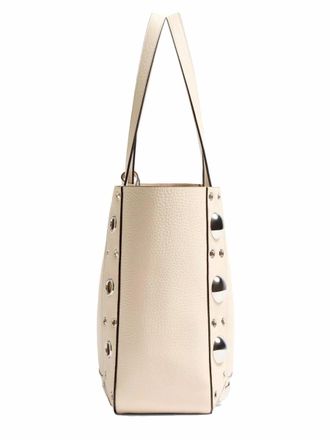 Valentino Garavani Womens Nellc&ocirc;te Shopping Bag Ivory Leather Shoulder