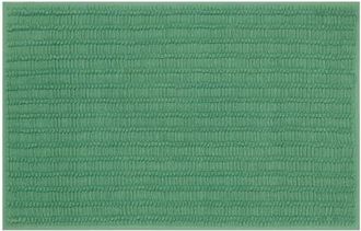 Spirella Badematte Baumwolle ADA 100% Hochwertig - Struktur Schlinge Antirutsch Fu&szlig;bodenheizung Geeignet Pflegeleicht Schnell Trocknend - Gr&uuml;n - 50 x 80 cm