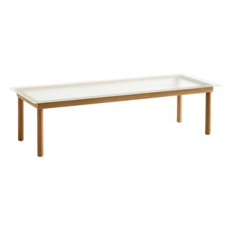 HAY Table basse en verre cannel&eacute; Kofi, pi&eacute;tement en ch&ecirc;ne Hay
