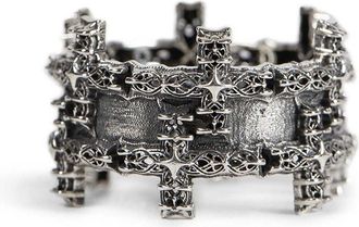 Emanuele Bicocchi Notre Dame Double Cross Band Ring