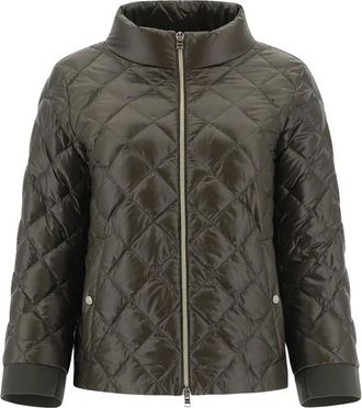 Herno Femme, Vestes, Vert, Taille: 42 FR Veste Ultral&eacute;g&egrave;re Matelass&eacute;e en Losanges