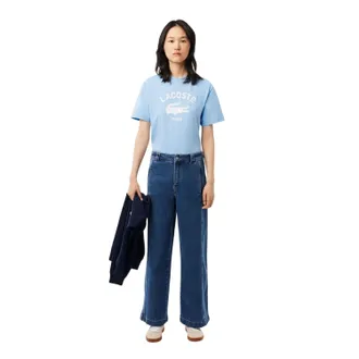 Lacoste Paris T-Shirt f&uuml;r Herren/Damen Unisex, Baumwolle (Hellblau)