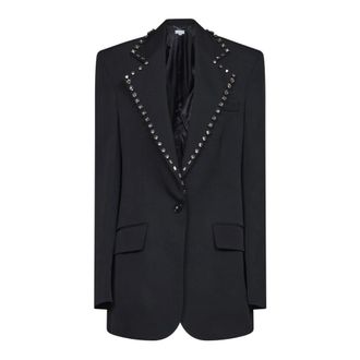 Stella McCartney Einknopf-Blazer aus Wolle - - Jackets - Damen - Schwarzk - L