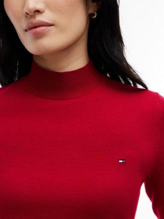 Tommy Hilfiger Strickpullover COTTON JERSEY SLIM MK-NK SWT Baumwollmischung, slim fit