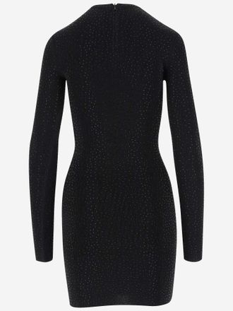 Balenciaga Womens Stretch Viscose Dress Black