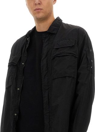 C.P. Company Logo Oversize Shirt - Black