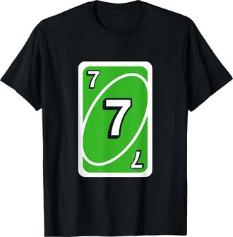 Uno Halloween Green 7 Karte T-Shirt