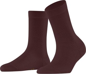 Falke Damen Socken Fable Estate W So Wolle einfarbig 1 Paar, Braun Cayenne 5950, 39-42