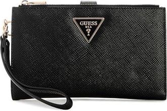 Guess Laurel II Double Zip Organizer Wallet, Portefeuille Organiseur Femmes, Noir, Taille Unique