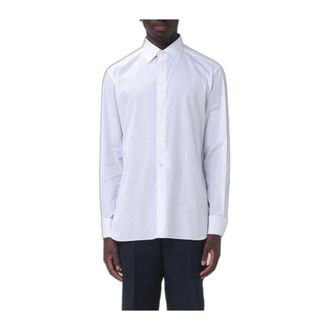Ermenegildo Zegna Chemise Classique en Popeline Stretch - Homme - Chemises - Blanc - Taille: 2XL