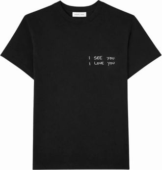 Anine Bing Femme, Tops, Noir, Taille: 40 FR Shelley Tee I See You I Love You
