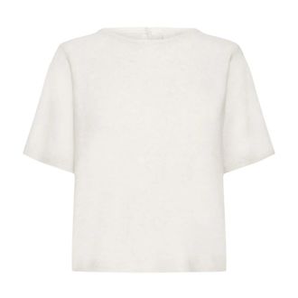 Ichi Round-Neck Strickwaren - - Knitwear - Damen - Wei&szlig; - M