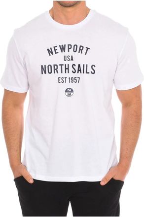 North Sails T-Shirt mit kurzem &Auml;rmel und geripptem Abschluss - - Tops - Herren - Wei&szlig; - M