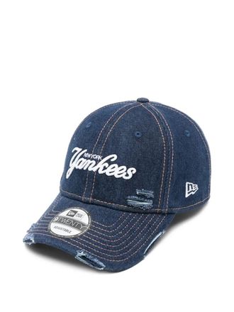 New Era Denim Distress 9Twenty New York Yankees Baseball Hat