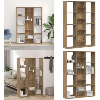 vidaXL Vidaxl - Raumteiler/B&uuml;cherregal Artisan-Eiche 100x24x140cm Holzwerkstoff