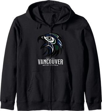 Canada Haida Eagle Vancouver Indigene Nordwestk&uuml;ste Tribal Kapuzenjacke