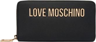 Love Moschino Femme, Accessoires, Noir, Taille: ONE Size Portefeuille zipp&eacute; en mati&egrave;re synth&eacute;tique avec de multiples compartiments