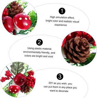 OSALADI 5stücke Künstliche Simulationsbeeren Weihnachtsbeerenzweige Rote Beerenzweige Für Party DIY Dekoration Langlebig Und Umweltschonend Für Haus Verschöne