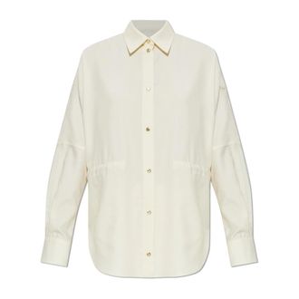 Moncler Tunika-Hemd mit verstellbaren Taillenz&uuml;gen - - Blouses & Shirts - Damen - Beige - S