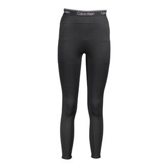 Calvin Klein Femme, Pantalons, Noir, Taille: 36 FR Leggings noirs avec d&eacute;tails contrastants et impression